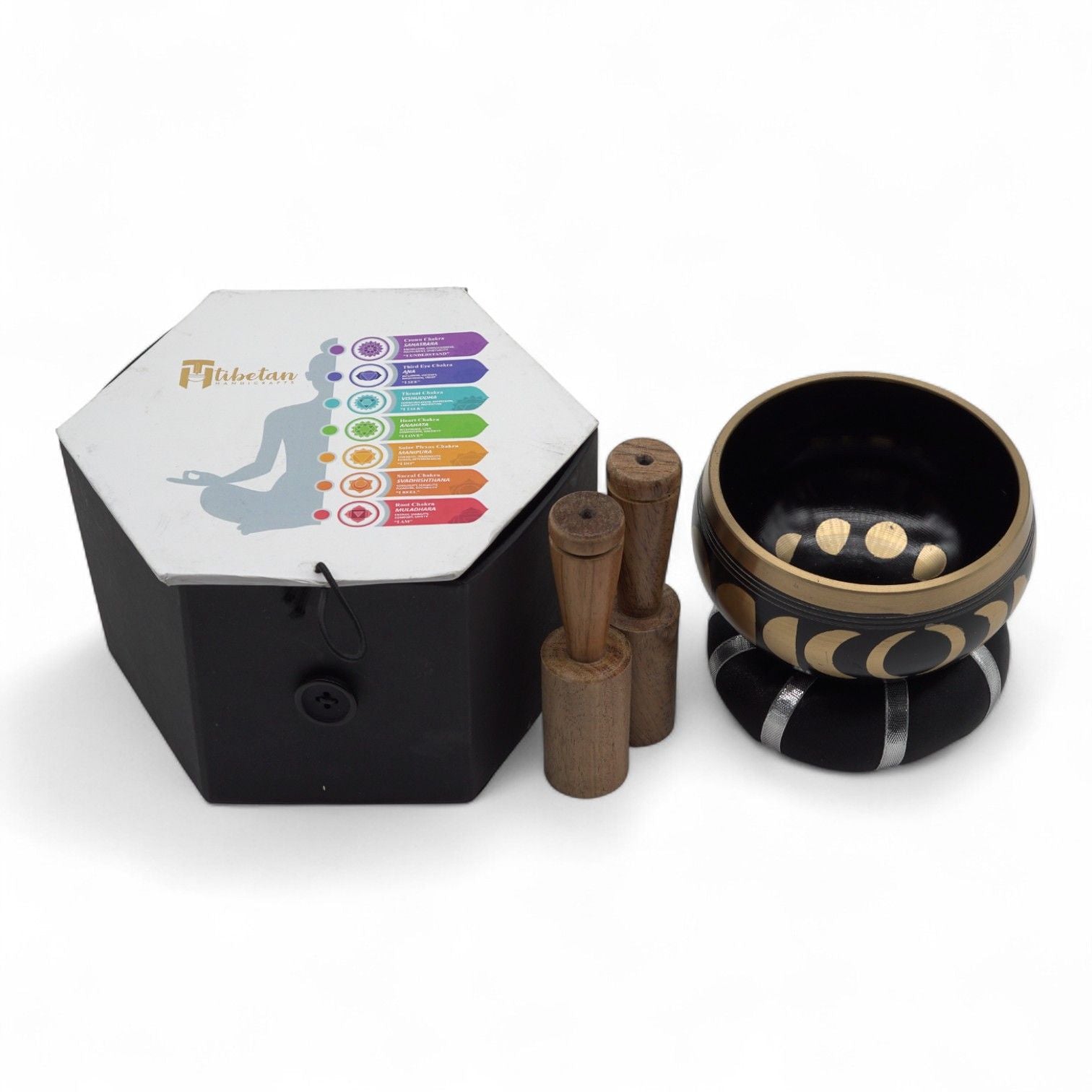 Moon Phase Singing Bowl Set- Black 10.7cm – Fresh Canvas